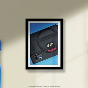 Genesis & Mega Drive Printable Artwork | Retro Video Game Console ...
