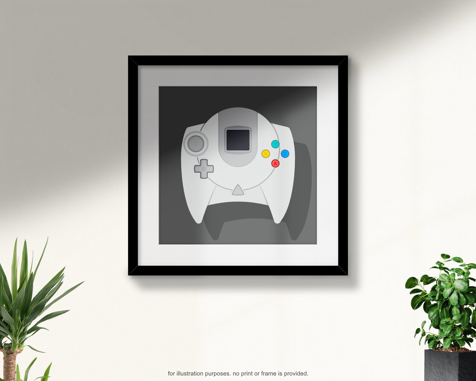 Dreamcast Printable Artwork Retro Video Game Controller Vector Editable ...