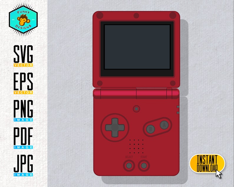 Gameboy Advance SP Printable Artwork Retro Video Game - Etsy