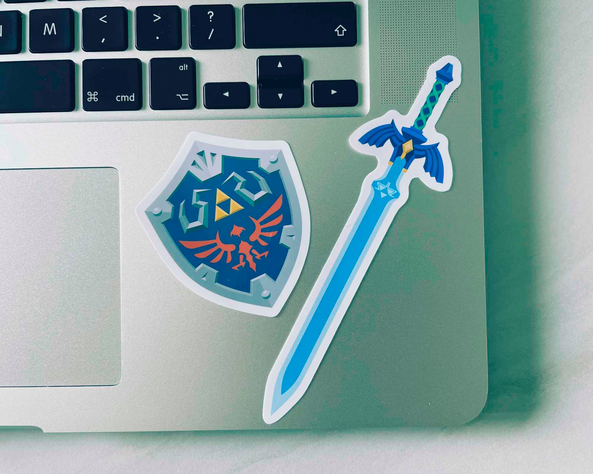 Legend of Zelda Master Sword and Hylian Shield Sticker Pack Video Game ...