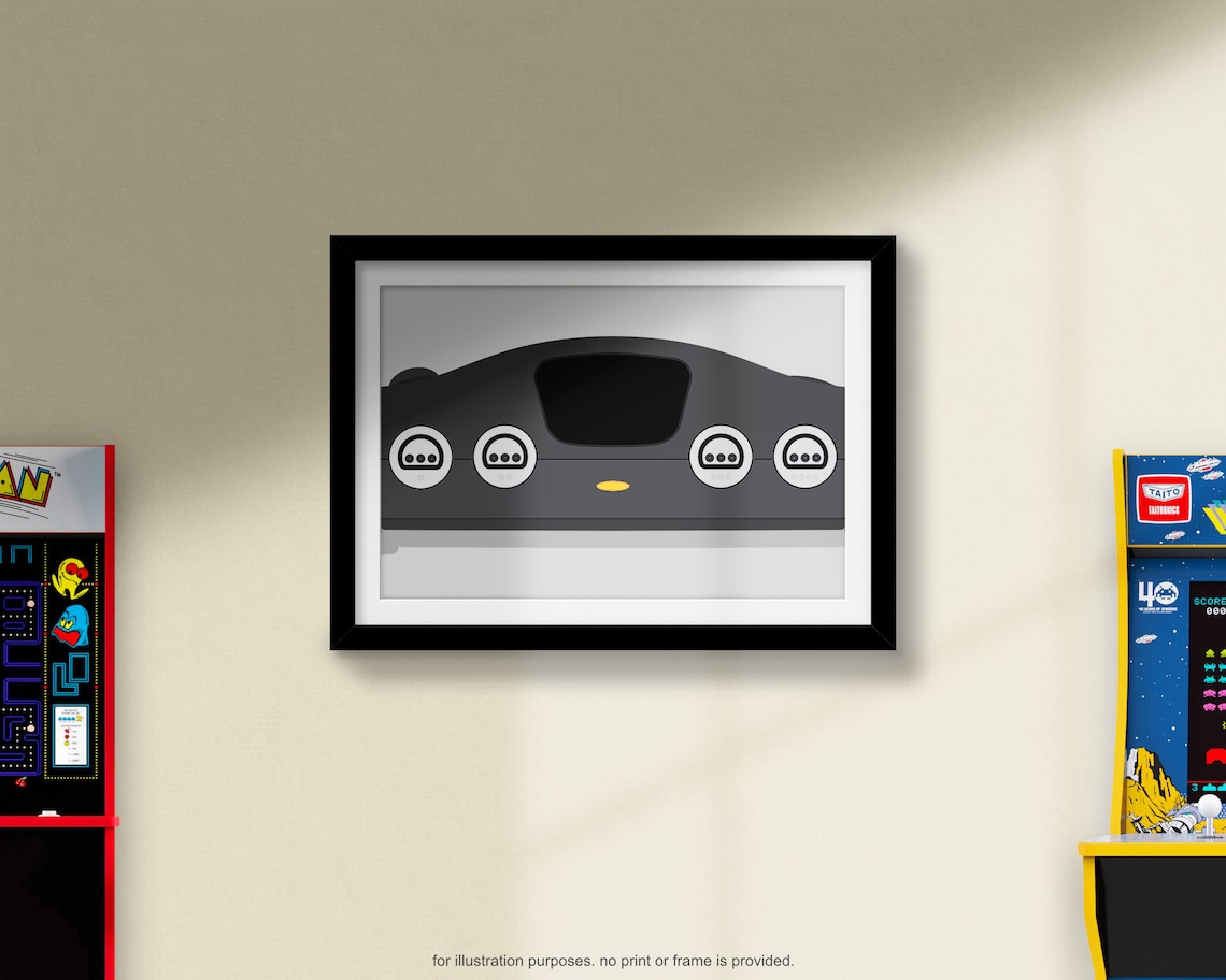 N64 Printable Artwork | Retro Video Game Console | Vector | Editable ...