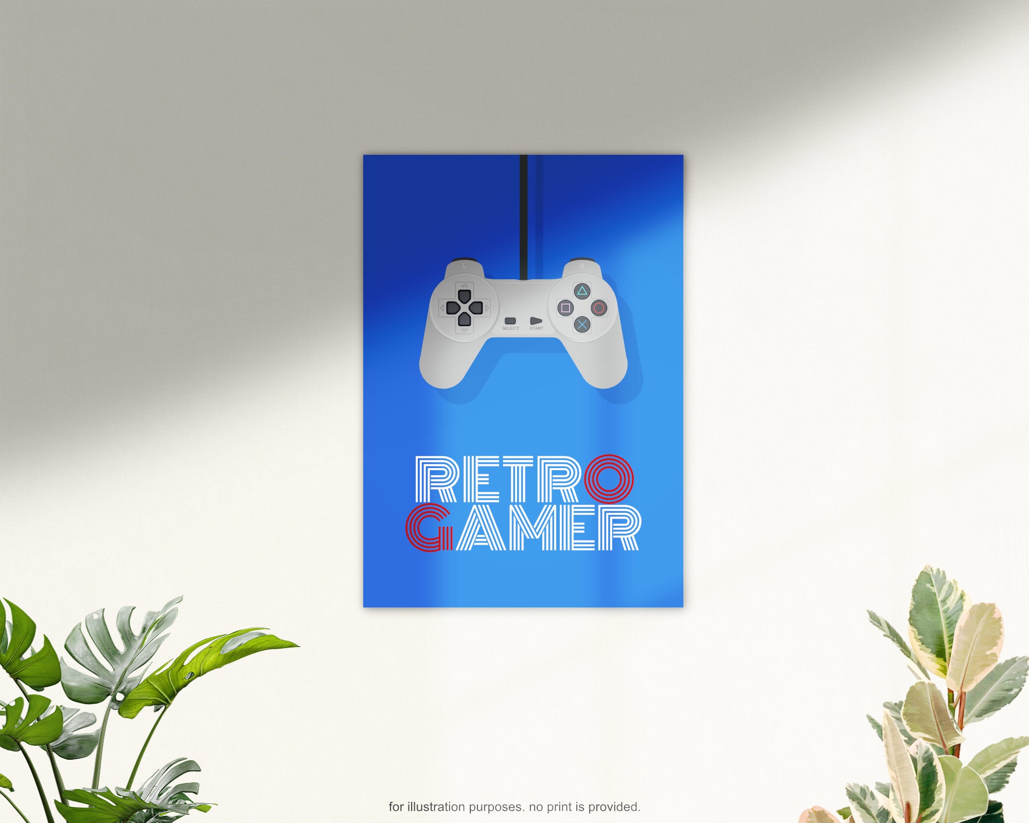 Playstation / PS1 Printable Artwork Retro Video Game Controller Vector ...