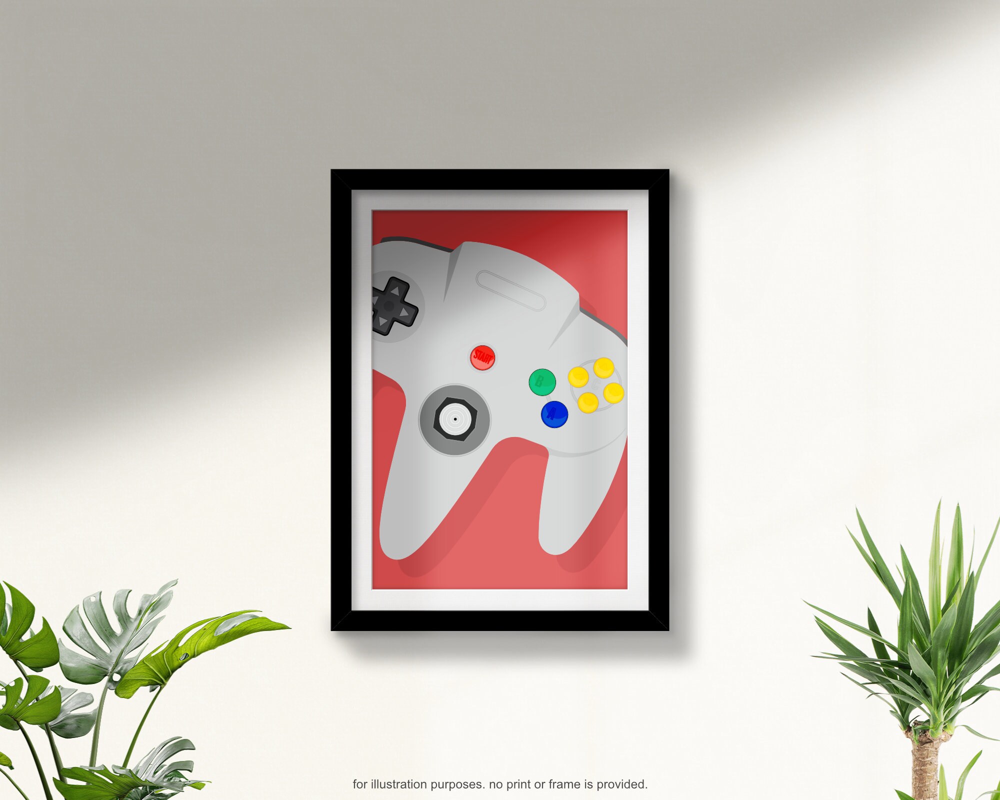 N64 Printable Artwork Retro Video Game Controller Vector Editable SVG ...