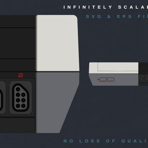 NES Printable Artwork | Retro Video Game Console | Vector | Editable ...