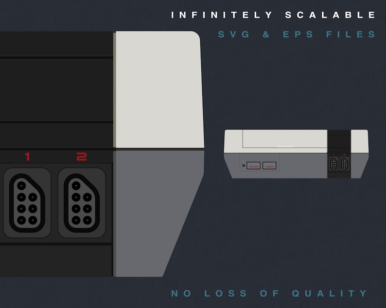 NES Printable Artwork Retro Video Game Console Vector Editable SVG Eps ...