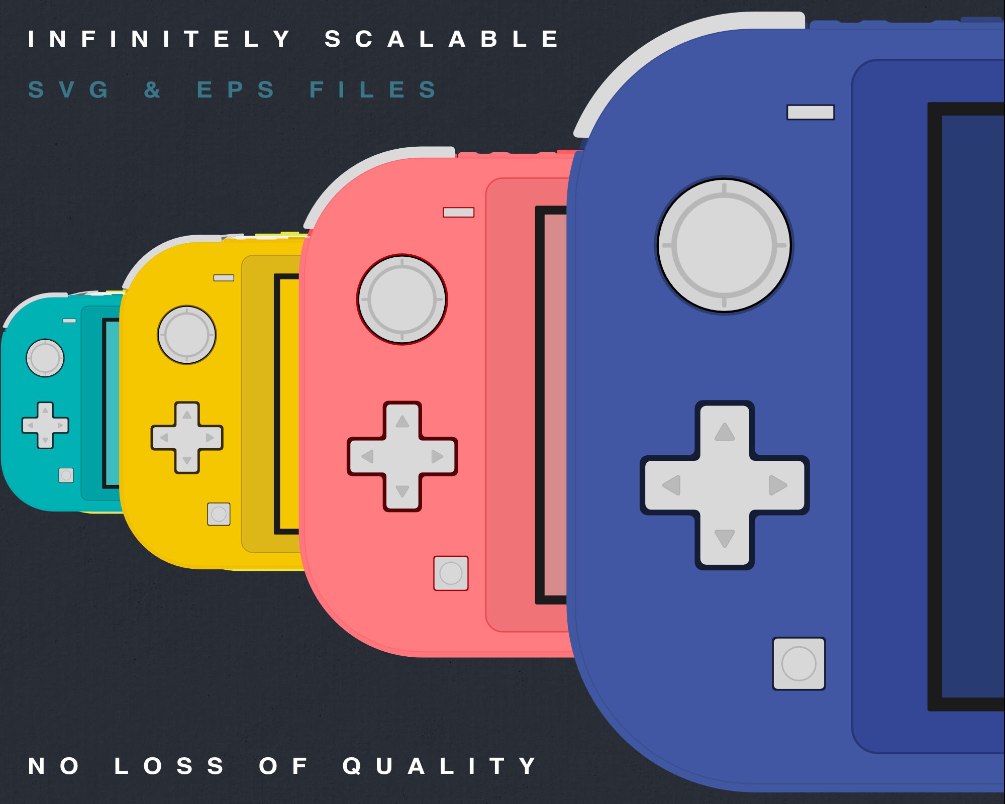 Switch Lite Printable Artwork Video Game Handheld Editable SVG EPS ...