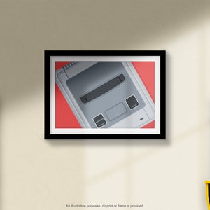 SNES / Super Famicom SVG & Printable Artwork | Retro Video Game Console ...