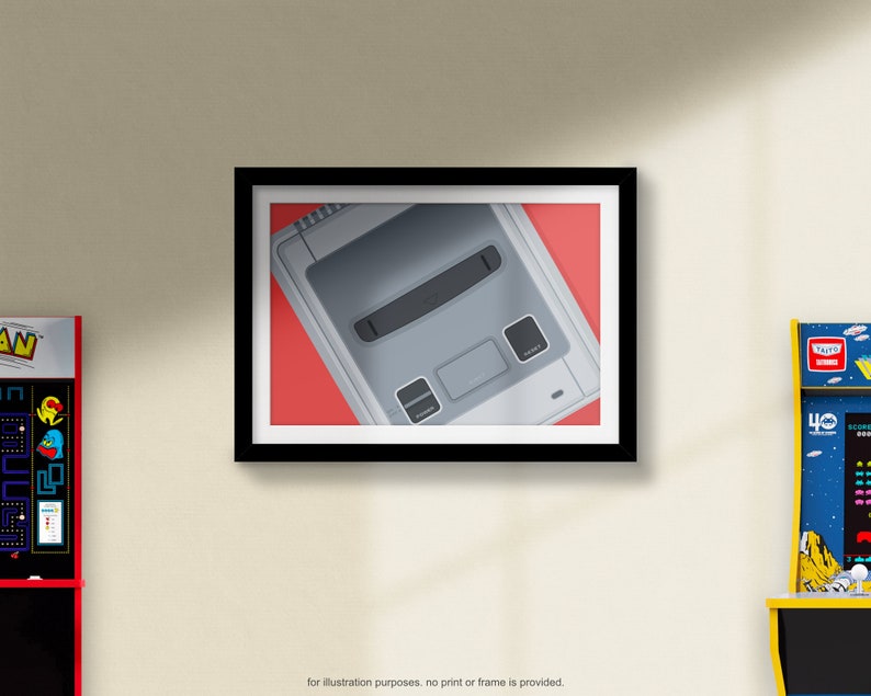 SNES / Super Famicom SVG & Printable Artwork | Retro Video Game Console ...
