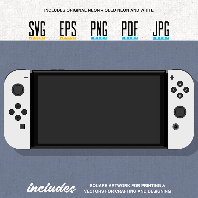 Switch / OLED Printable Artwork | Video Game Handheld | Vector ...