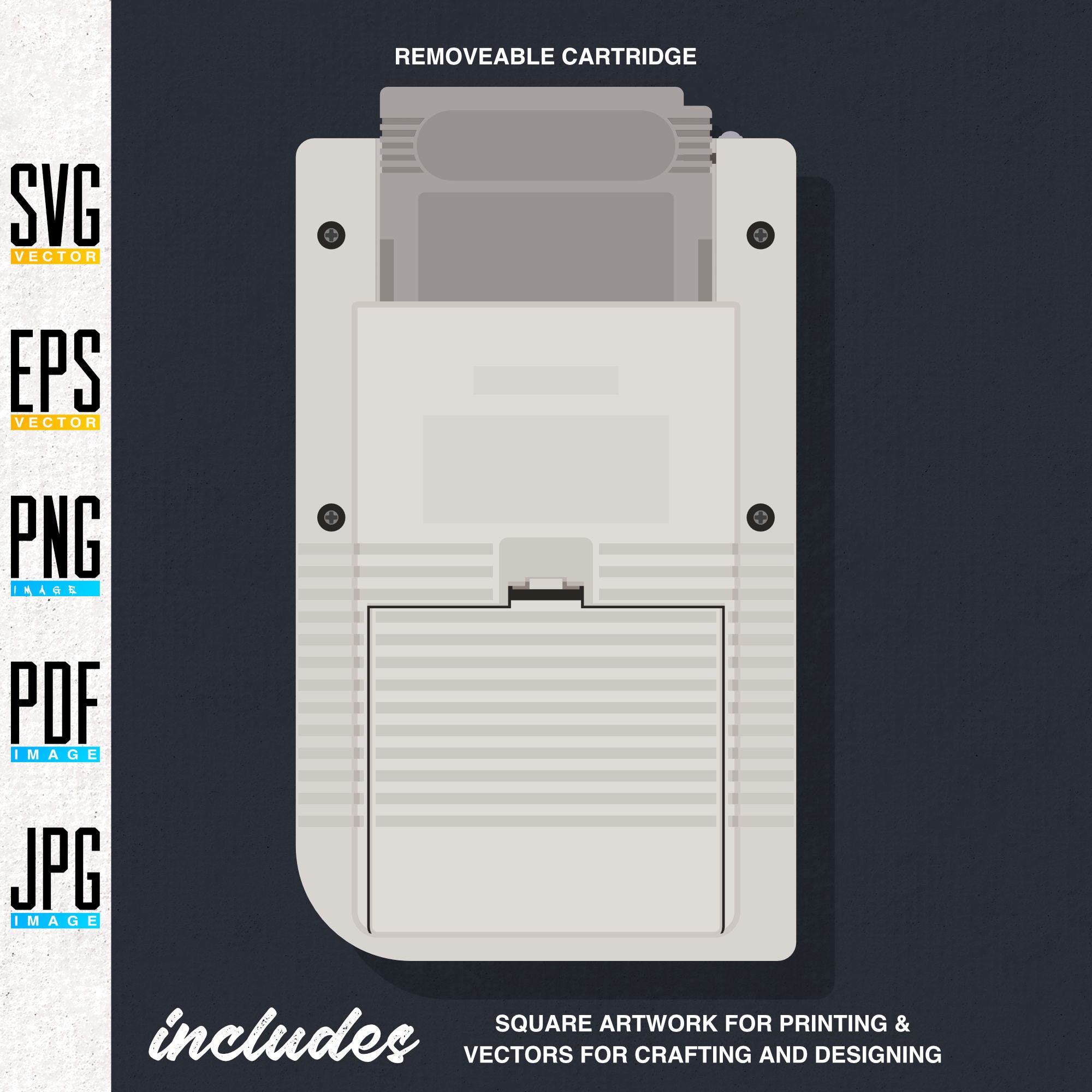 Game Boy Front & Back Printable Artwork | Includes Game Cartridge ...