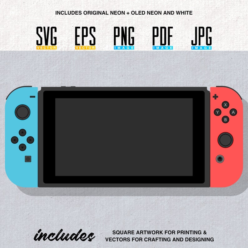 Switch / OLED Printable Artwork | Video Game Handheld | Vector ...