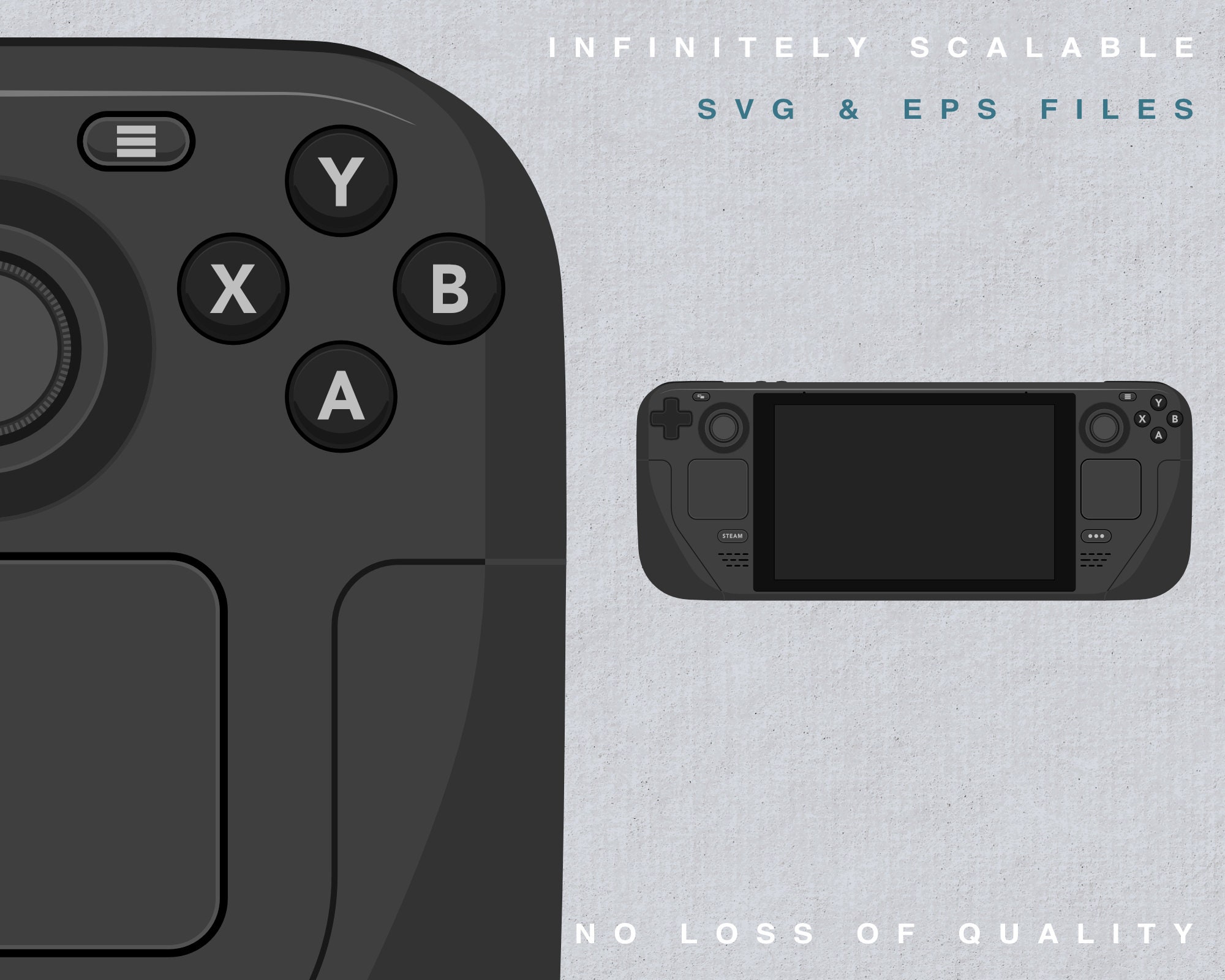 Steam Deck Printable Artwork | Video Game Handheld | Vector | Editable ...