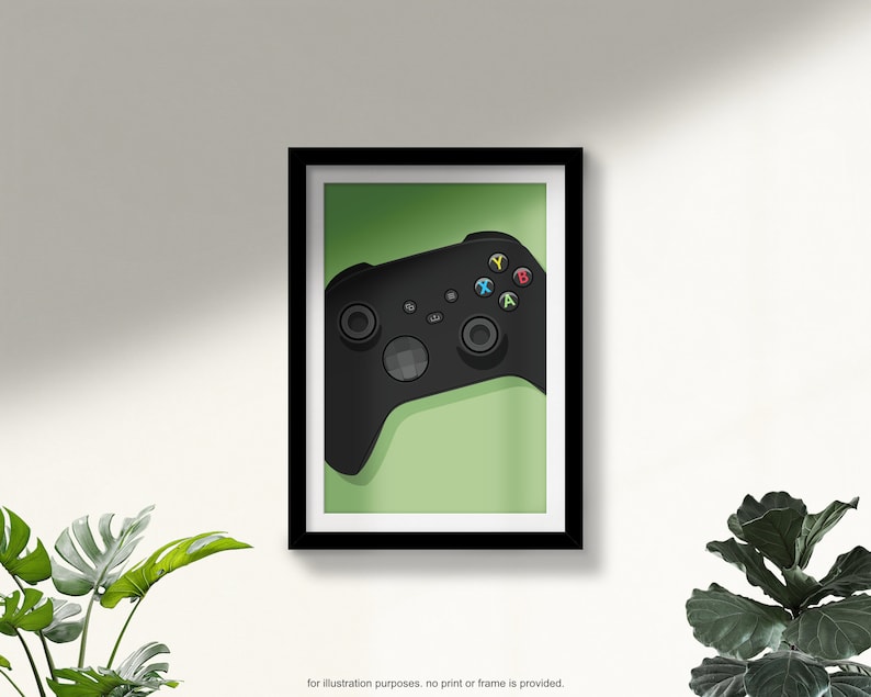 Xbox Series X/S Printable Artwork Video Game Controller Vector Editable ...