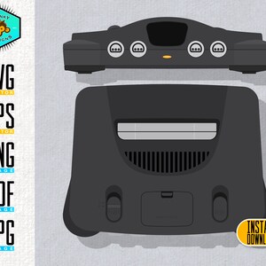 N64 Printable Artwork Retro Video Game Console Vector - Etsy
