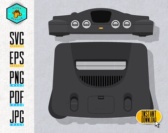 N64 Printable Artwork Retro Video Game Controller Vector - Etsy