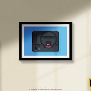 Genesis & Mega Drive Printable Artwork | Retro Video Game Console ...
