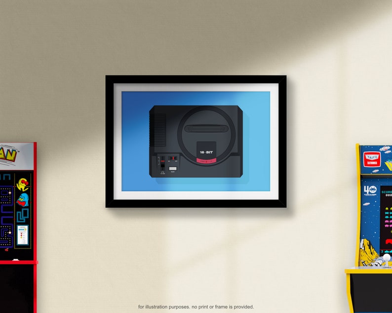 Genesis & Mega Drive Printable Artwork | Retro Video Game Console ...