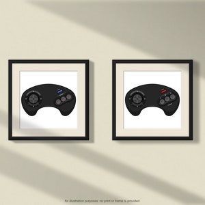 Genesis & Mega Drive Printable Artwork | Retro Video Game Controller ...