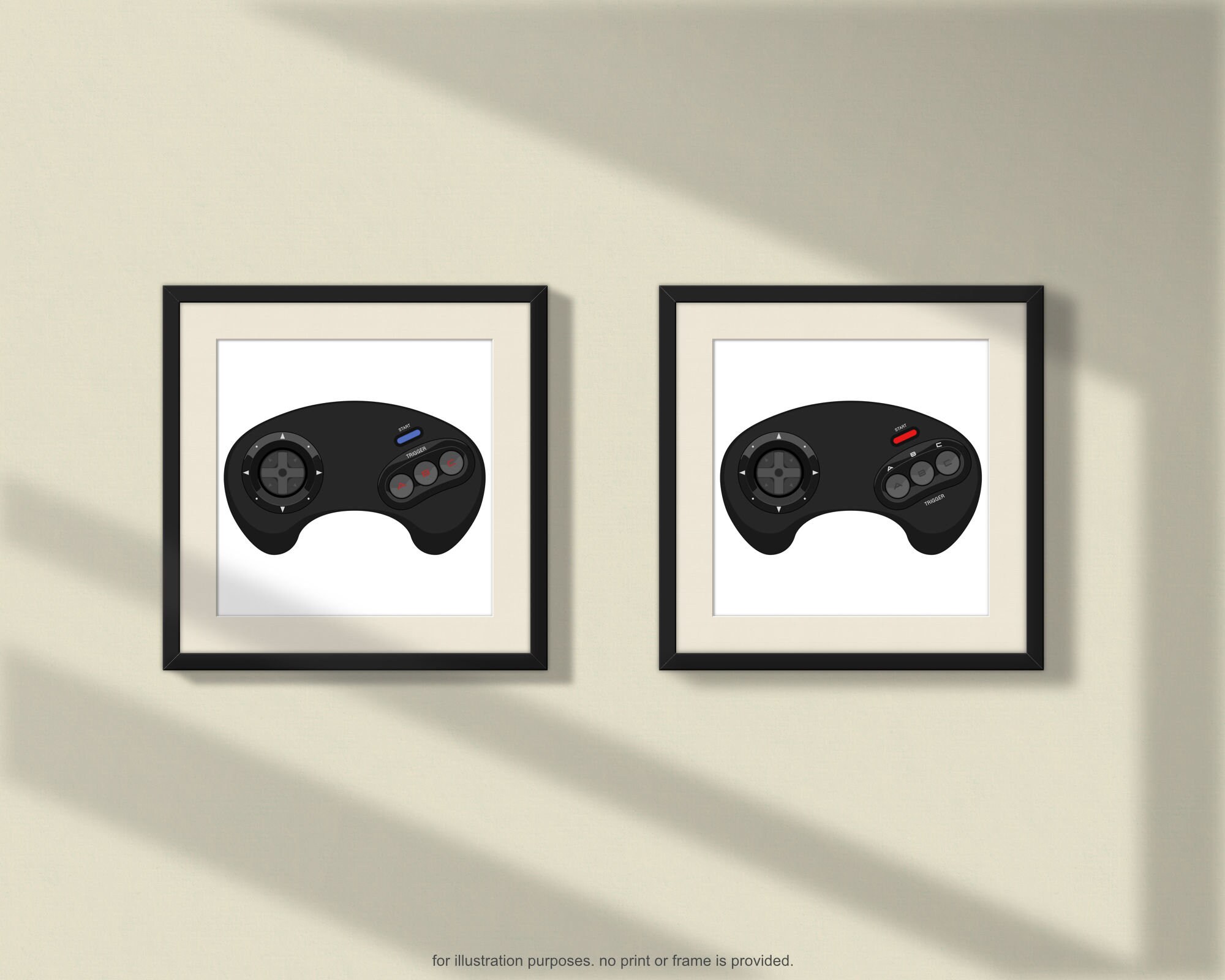 Genesis & Mega Drive Printable Artwork | Retro Video Game Controller ...