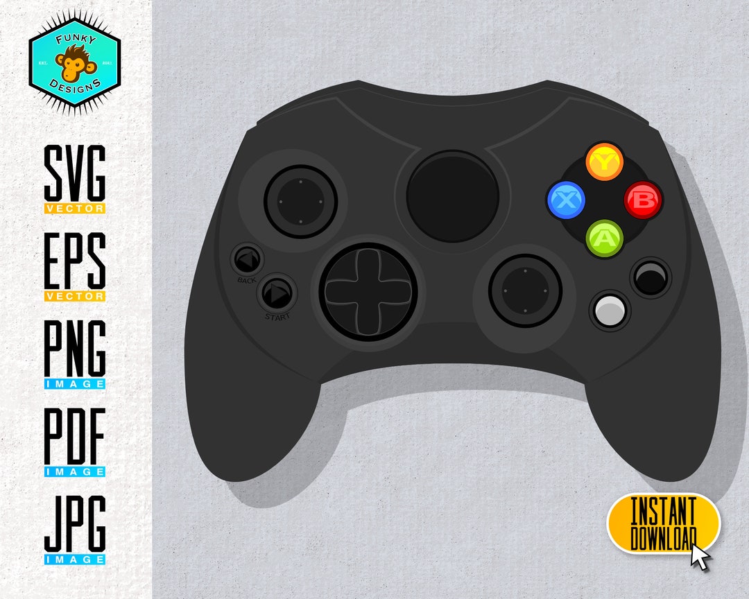 Original Xbox Printable Artwork Retro Video Game Controller - Etsy