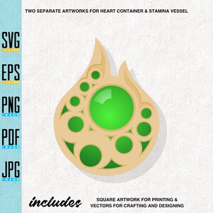 Legend of Zelda Heart Container and Stamina Vessel | Artwork Vector ...