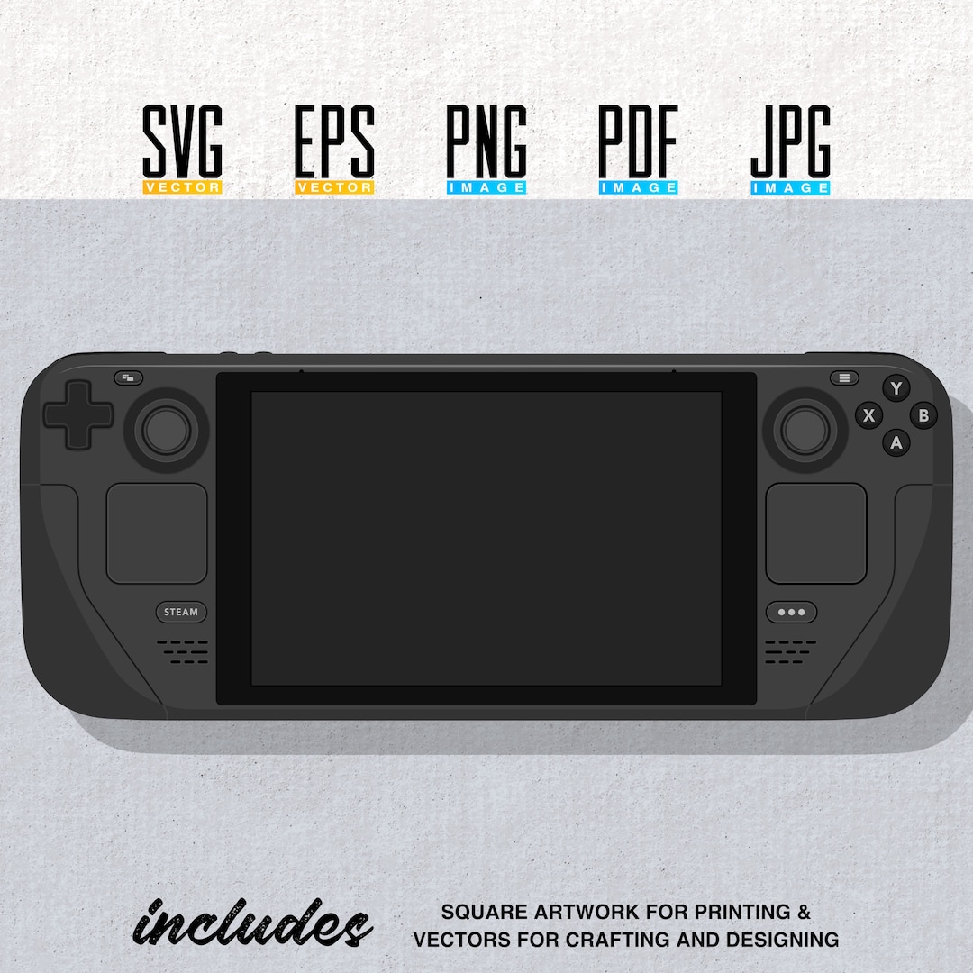 Steam Deck Printable Artwork | Video Game Handheld | Vector | Editable ...