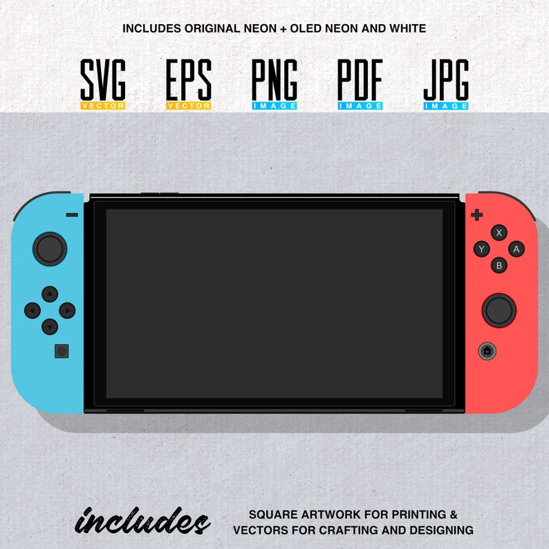 Switch / OLED Printable Artwork | Video Game Handheld | Vector ...