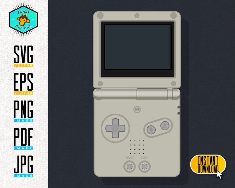 Gameboy Advance SP Printable Artwork Retro Video Game - Etsy