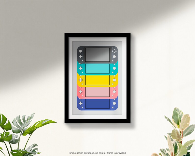 Switch Lite Printable Artwork Video Game Handheld Editable SVG EPS ...