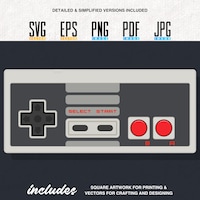 SNES / Super Famicom SVG & Printable Artwork | Retro Video Game Console ...