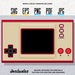 Famicom Printable Artwork Retro Video Game Controller Vector Editable ...