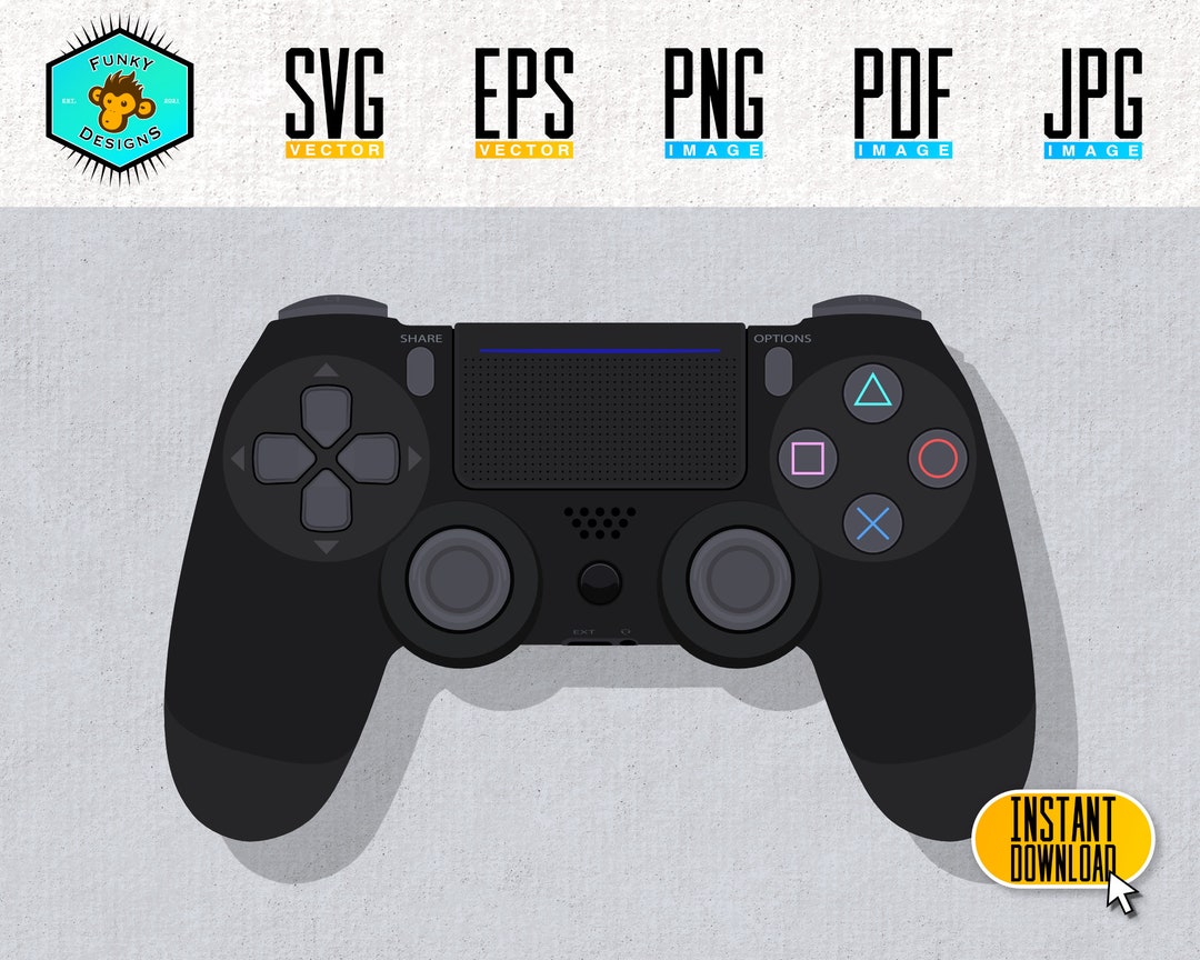 PS4 Printable Artwork Video Game Controller Vector - Etsy
