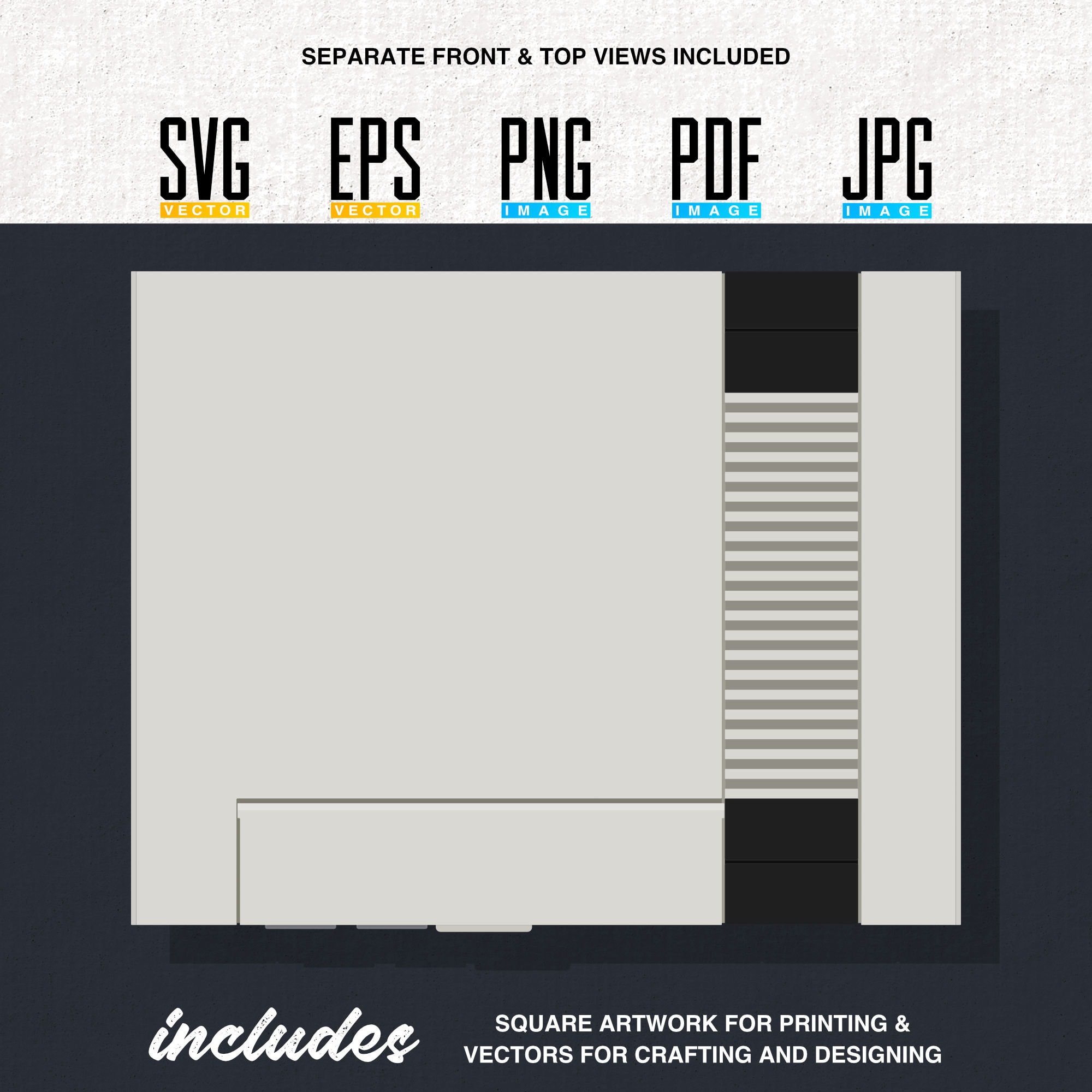 NES Printable Artwork Retro Video Game Console Vector Editable SVG Eps ...