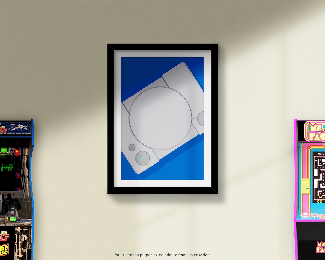 Playstation / PS1 Printable Artwork Retro Video Game Console Memory ...