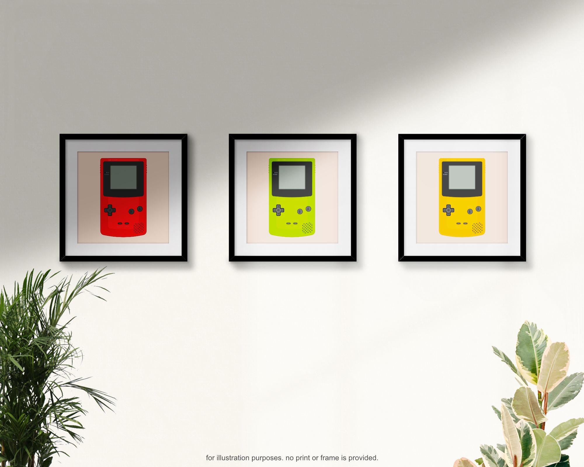 Game Boy Color Printable Artwork | Retro Video Game Handheld | Vector ...