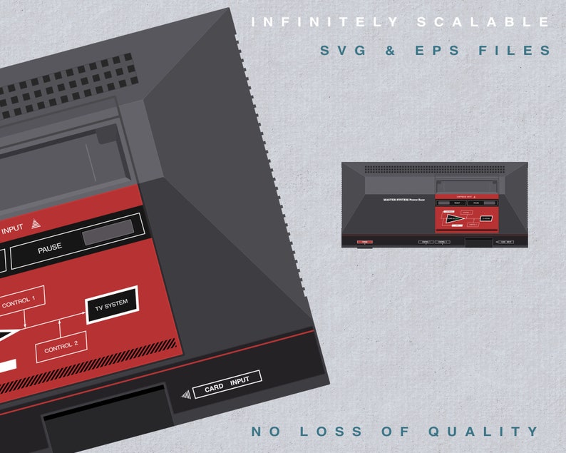 Master System Power Base SVG & Artwork Retro Video Game Console ...