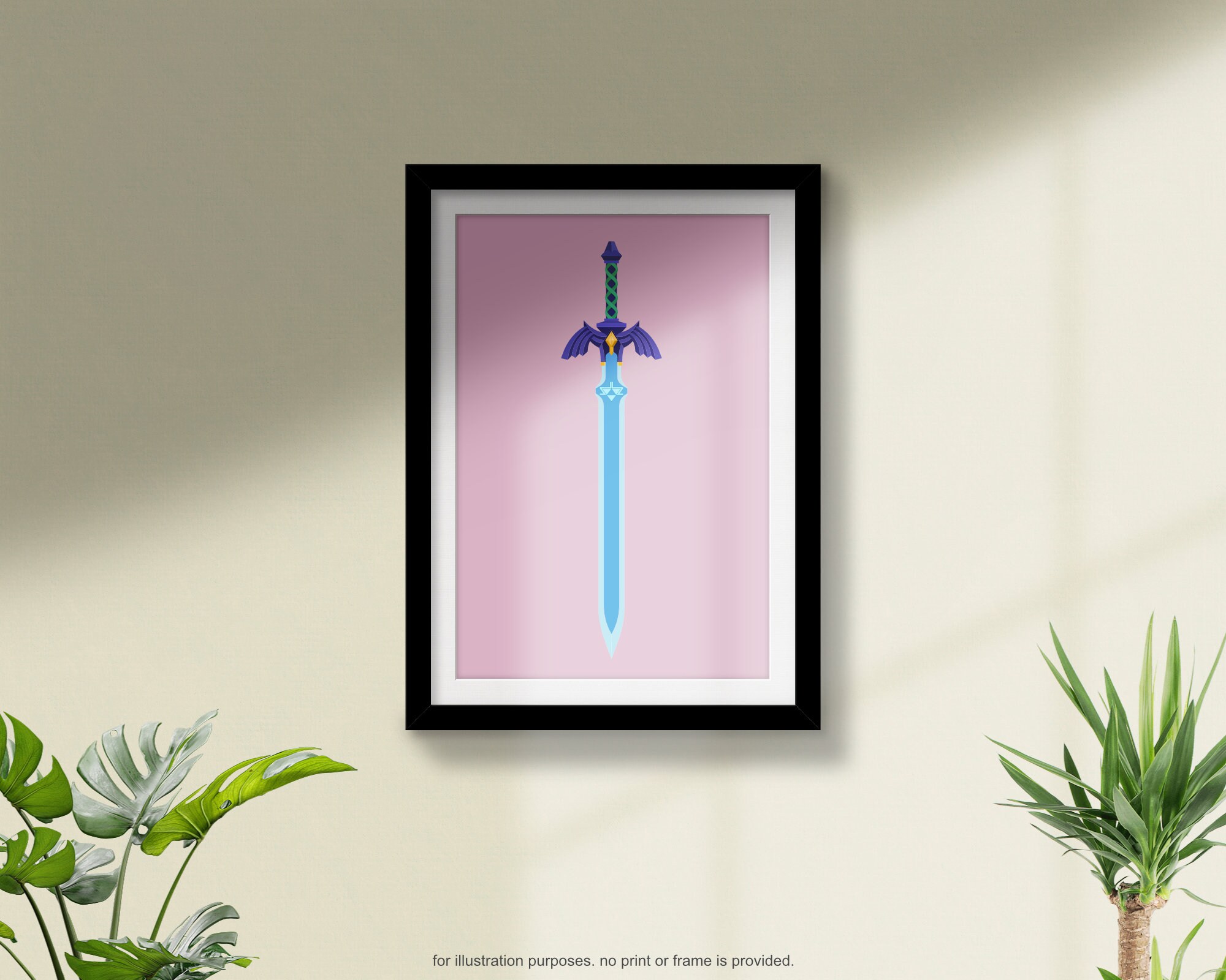 Legend of Zelda Master Sword and Hylian Shield Artwork Vector Graphic ...
