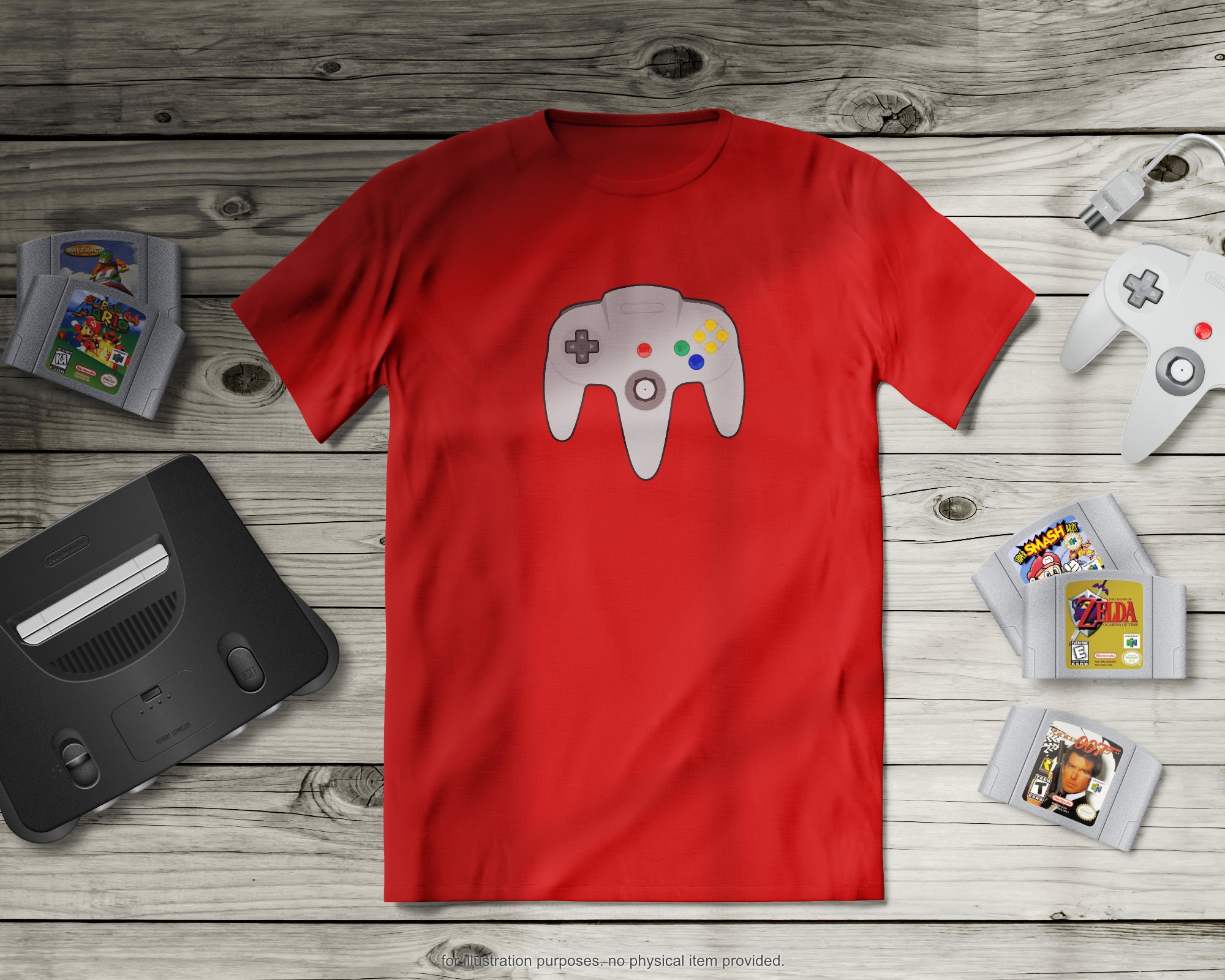 N64 Printable Artwork Retro Video Game Controller Vector Editable SVG ...