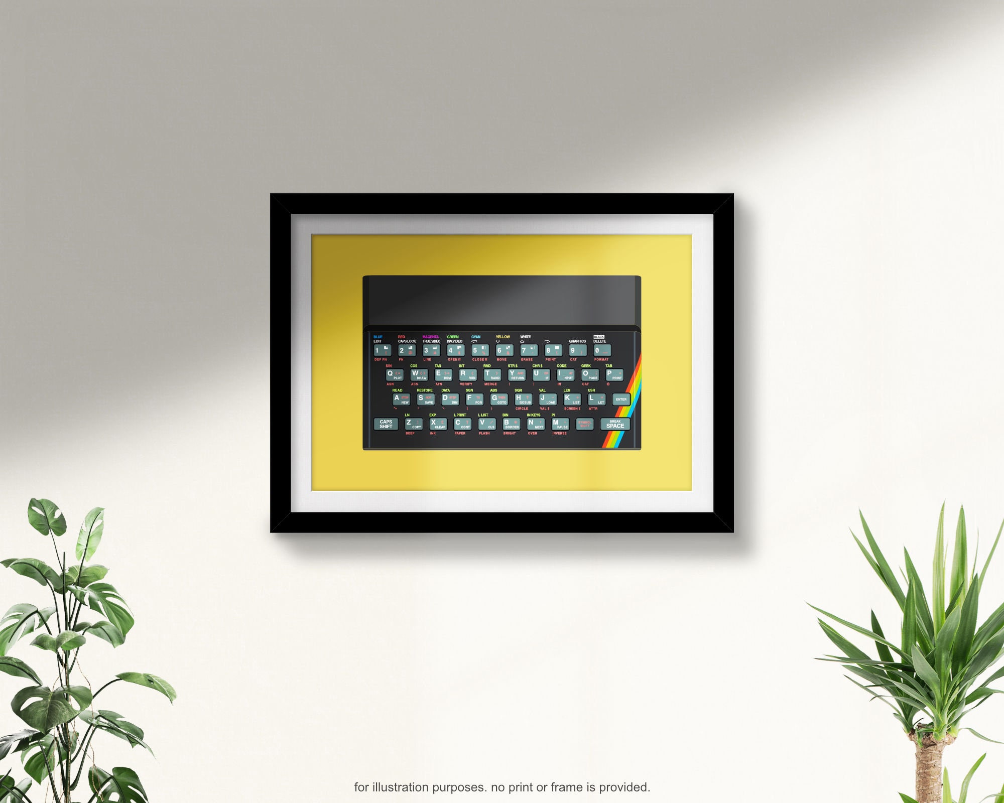 ZX Spectrum Printable Artwork Retro Personal Computer Vector Graphic ...