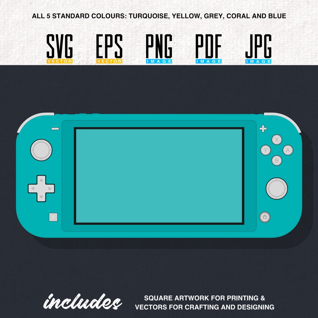 Switch Lite Printable Artwork | Video Game Handheld | Editable SVG ...