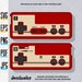Famicom Printable Artwork Retro Video Game Controller Vector Editable ...
