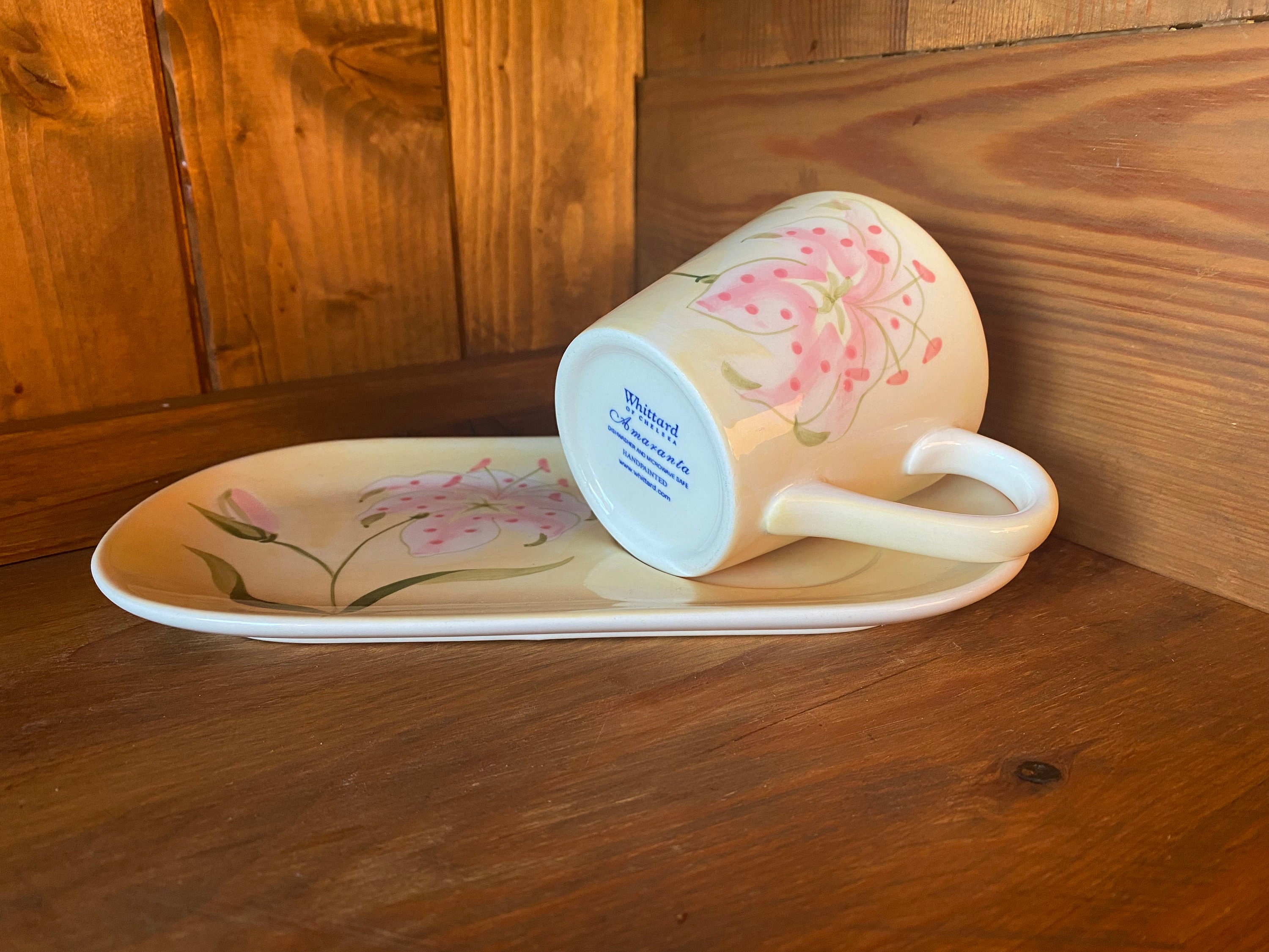 Whittards of Chelsea Amaranta Hand Painted Cup and Saucer - Etsy UK