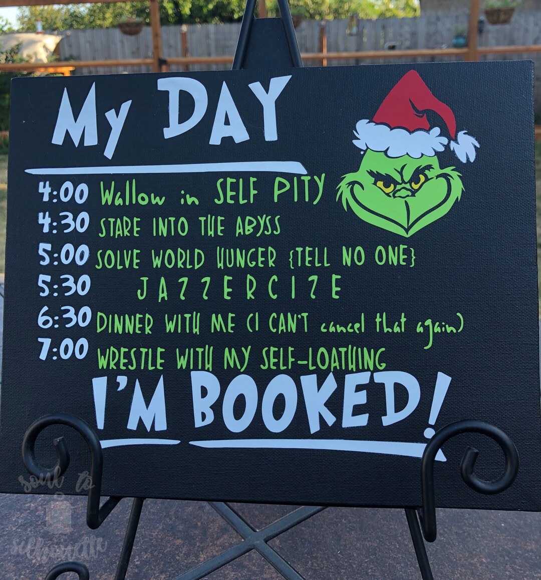 The Grinch Who Stole Christmas im Booked Sign Christmas Decor - Etsy UK