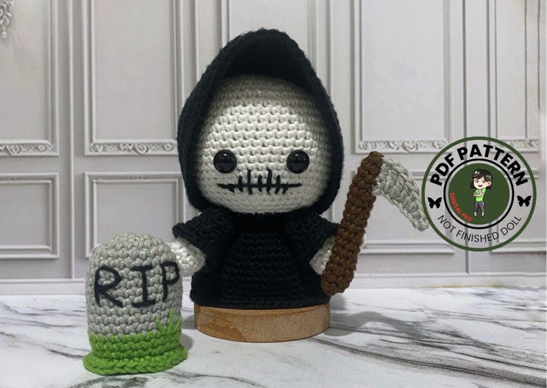 Grim Reaper Amigurumi Crochet Pattern – Intermediate Level (PDF Pattern ...