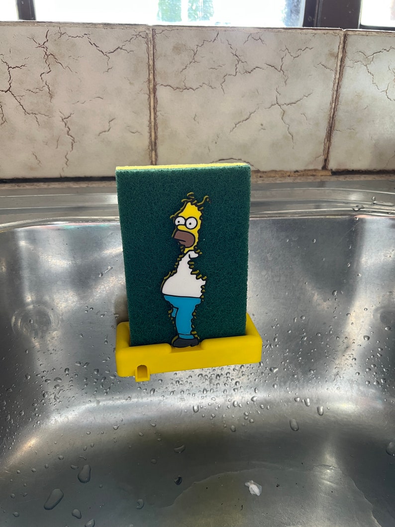 Sponge Holder homer Simpson Backs Into the Bushes - Etsy