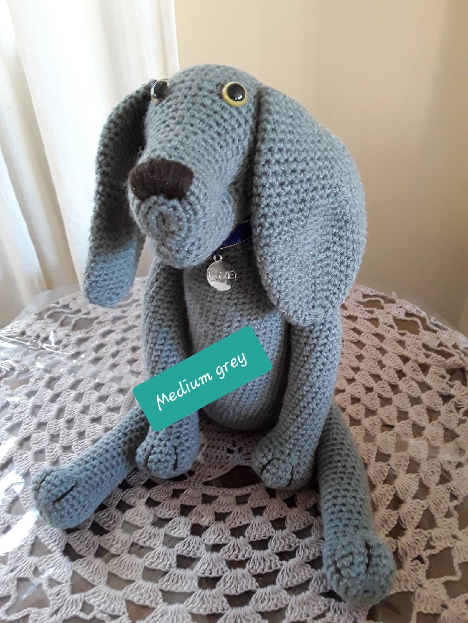 Weimaraner Crochet Dog - Etsy