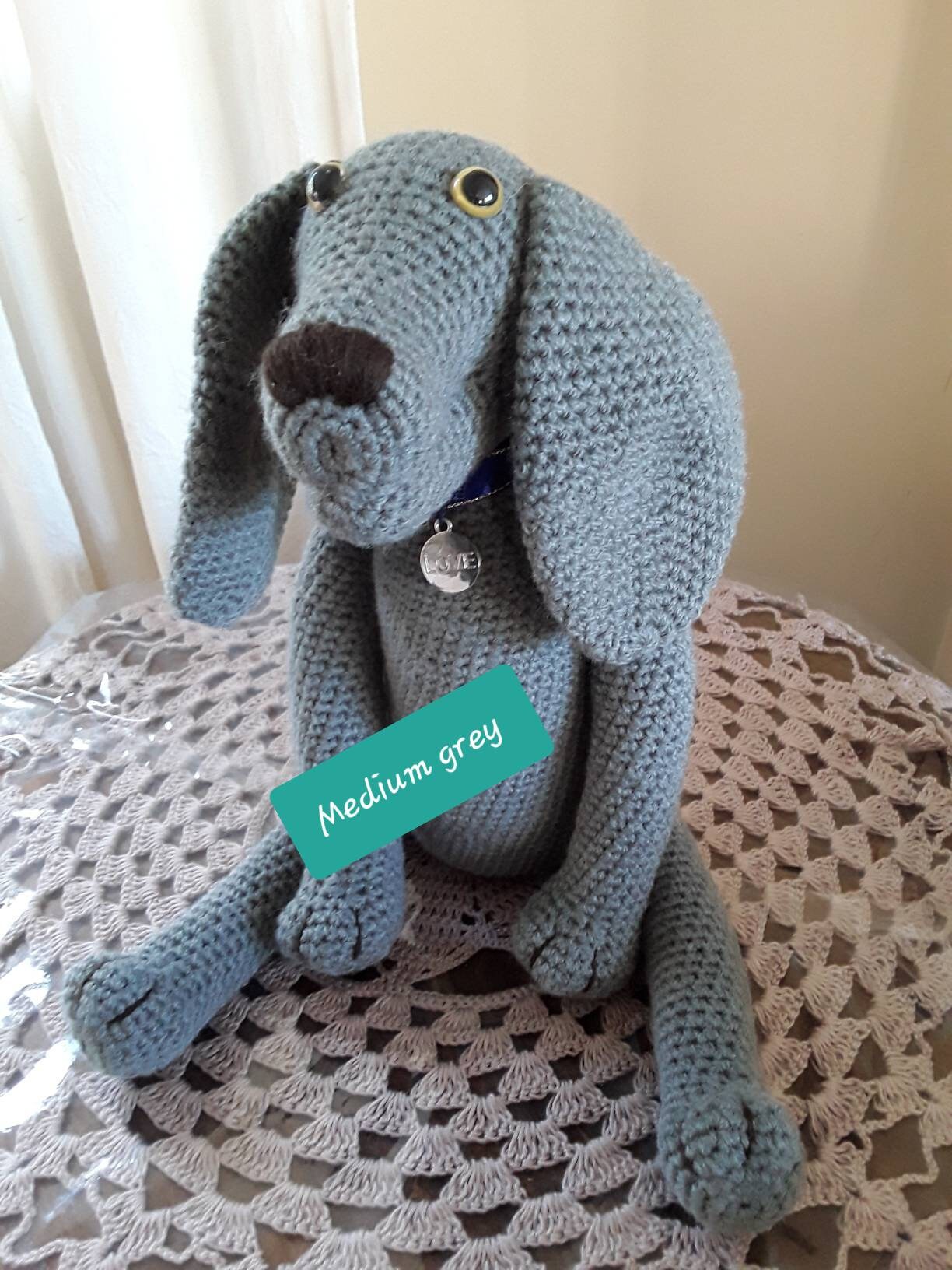 Weimaraner Crochet Dog - Etsy