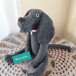Weimaraner Crochet Dog - Etsy