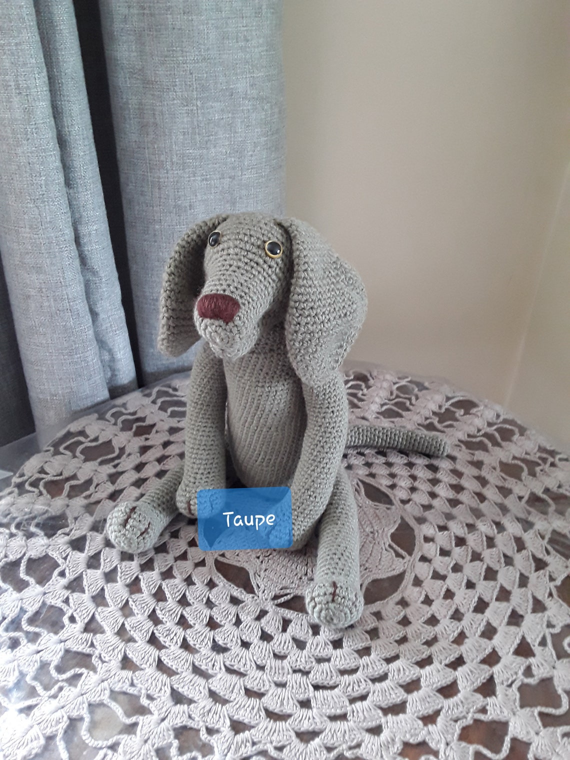 Weimaraner Crochet Dog - Etsy