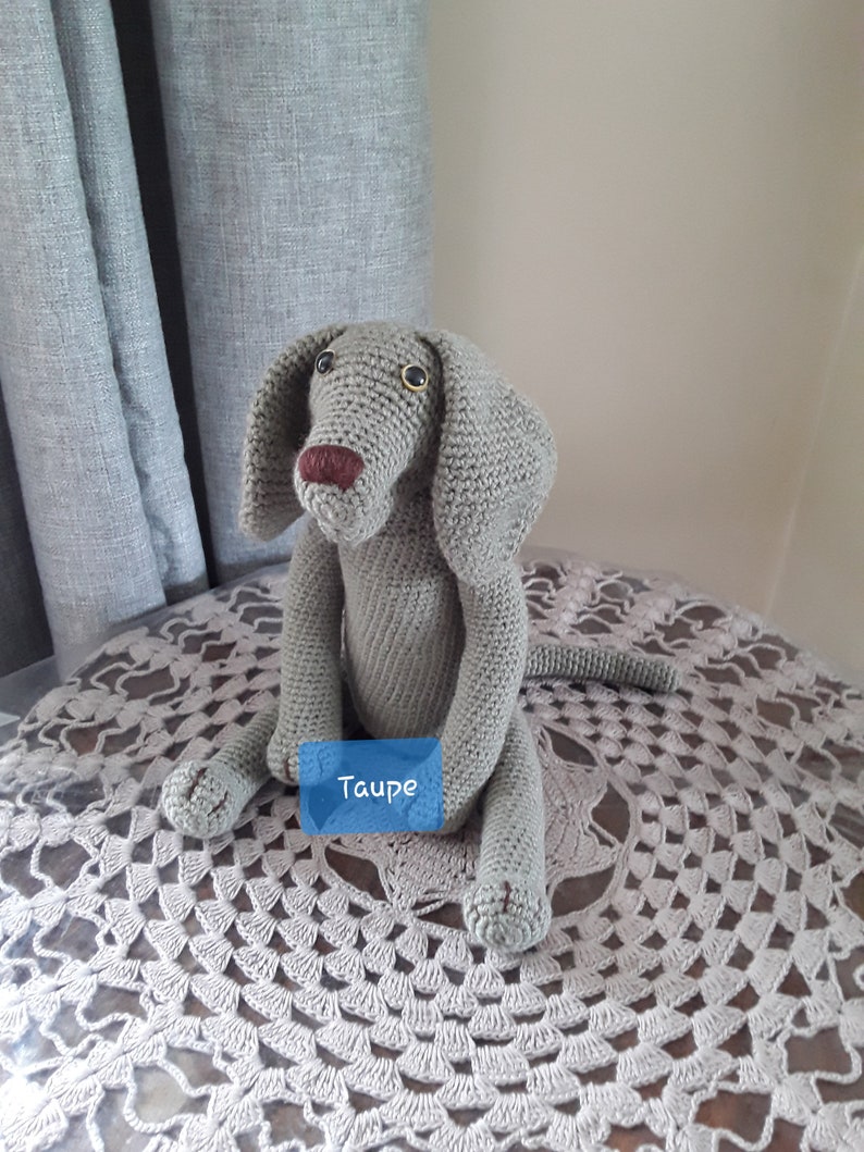 Weimaraner Crochet Dog - Etsy